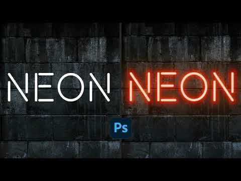 Effetto neon - Photoshop Tutorial - YouTube