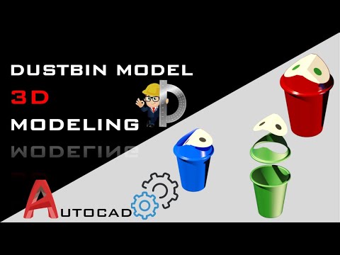 How to Make Plastic Dustbin In AutoCAD - YouTube