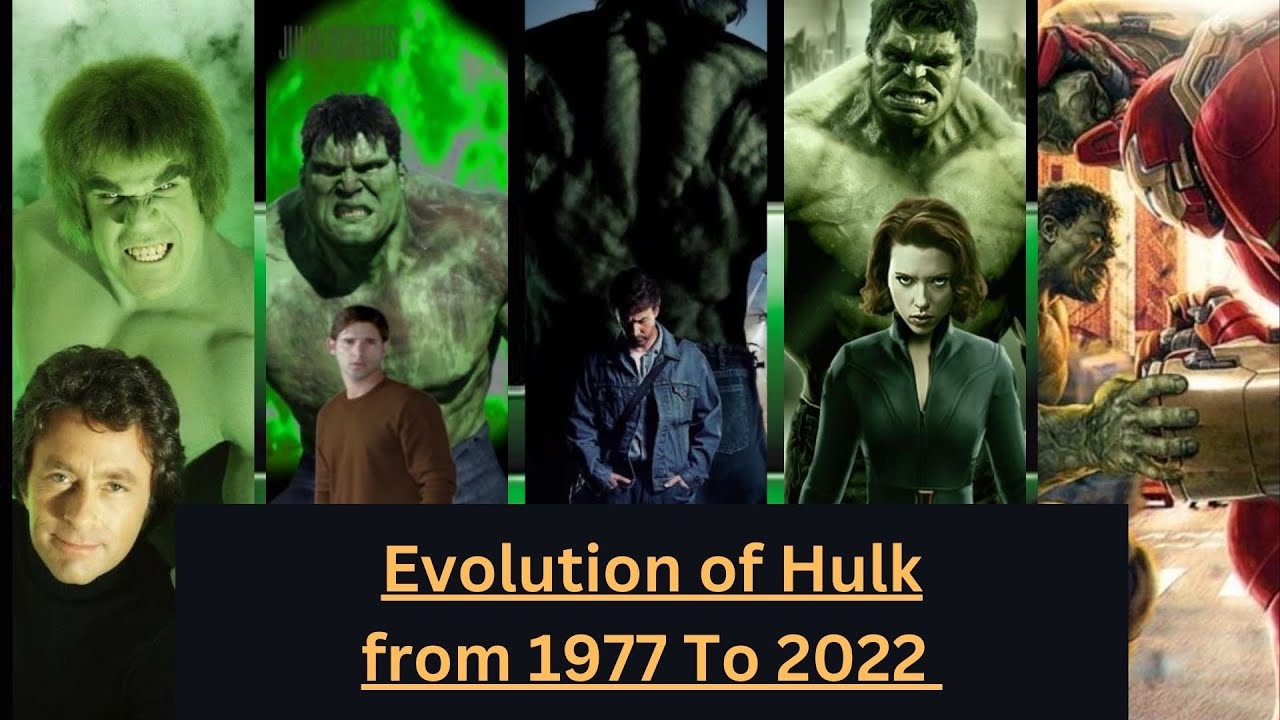 Evolution of Hulk from 1977 To 2023 || Transformation complete video ...