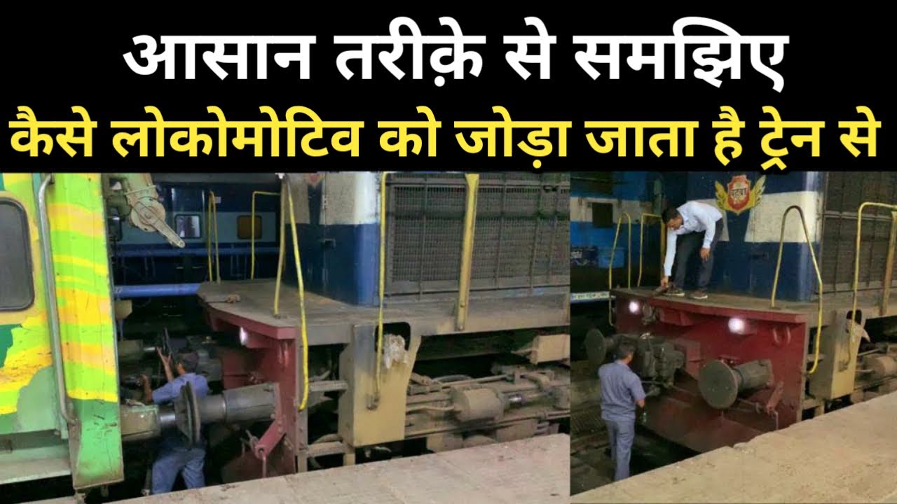 LOCOMOTIVE COUPLING WITH TRAIN explained in detail || Diesel loco - YouTube