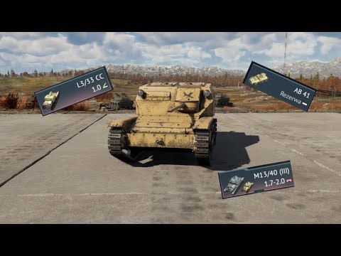 Grinding the Italian tree (L3/33 CC) Part 1 (meme)#warthunder - YouTube