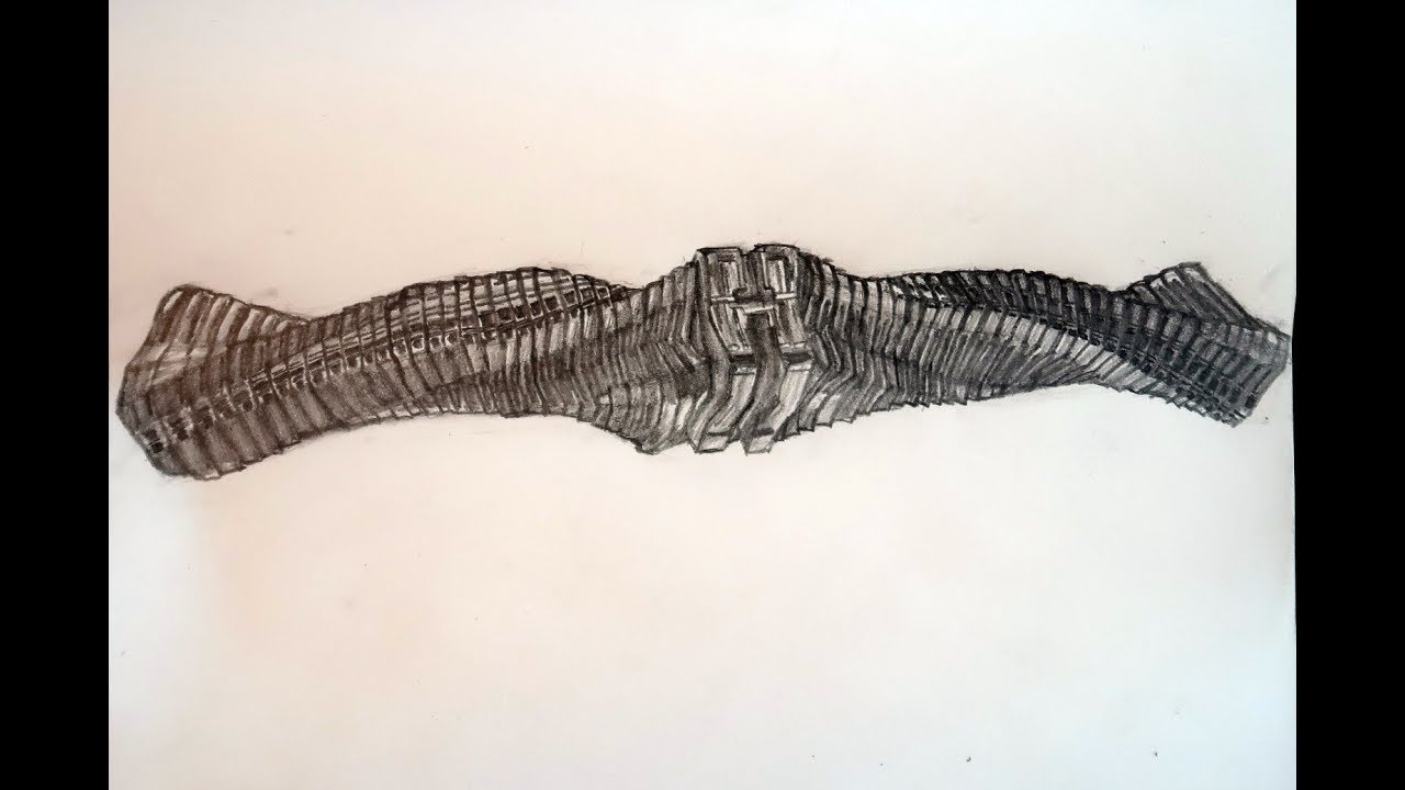 Drawing Ronan's Ship (Dark Aster from Guardians of the Galaxy) - YouTube