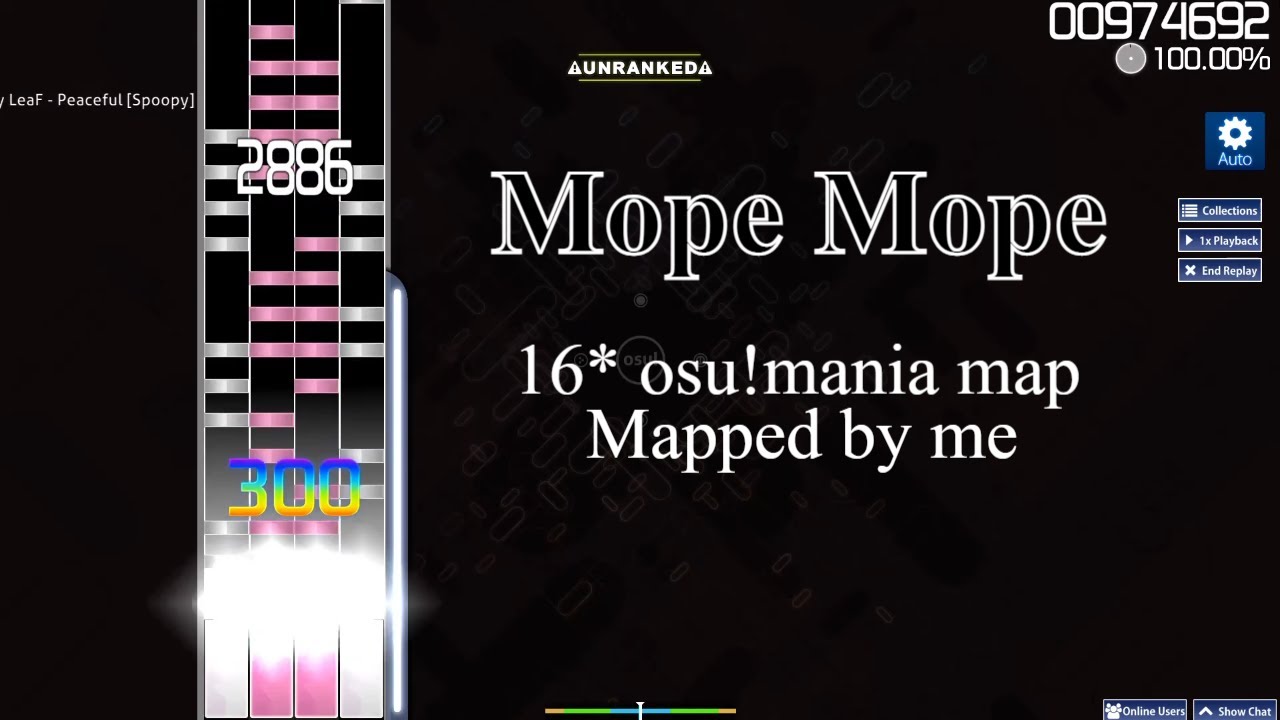 Mope Mope (Peaceful) In osu!mania! 16.19* [Impossible] - YouTube