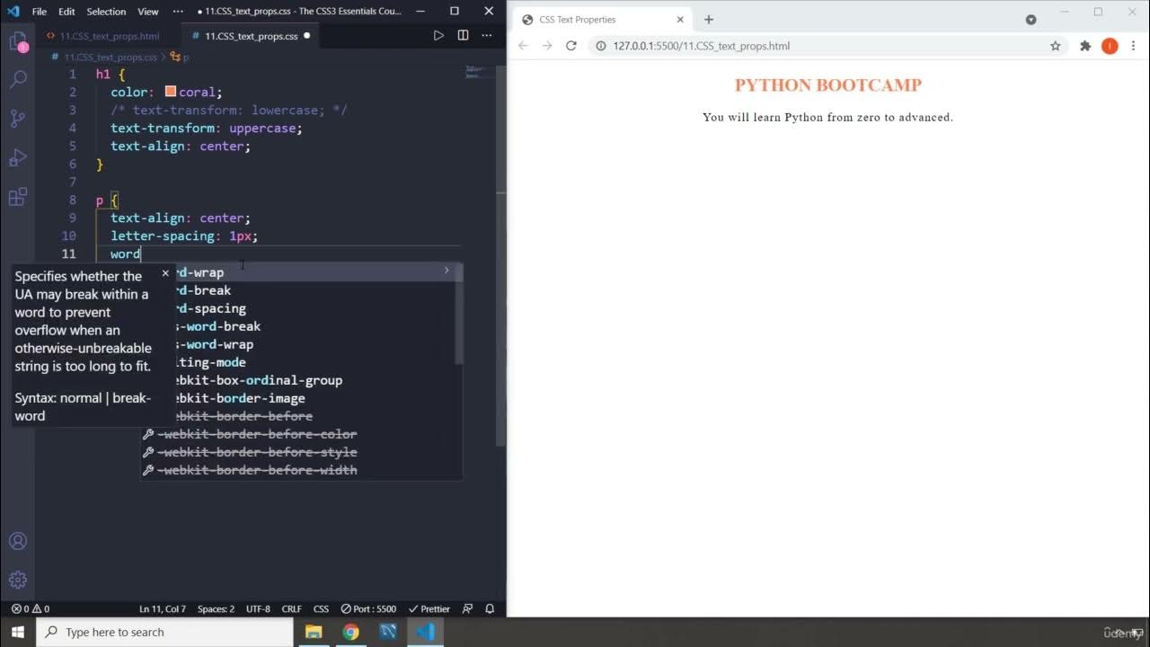 11 CSS Text Properties - YouTube