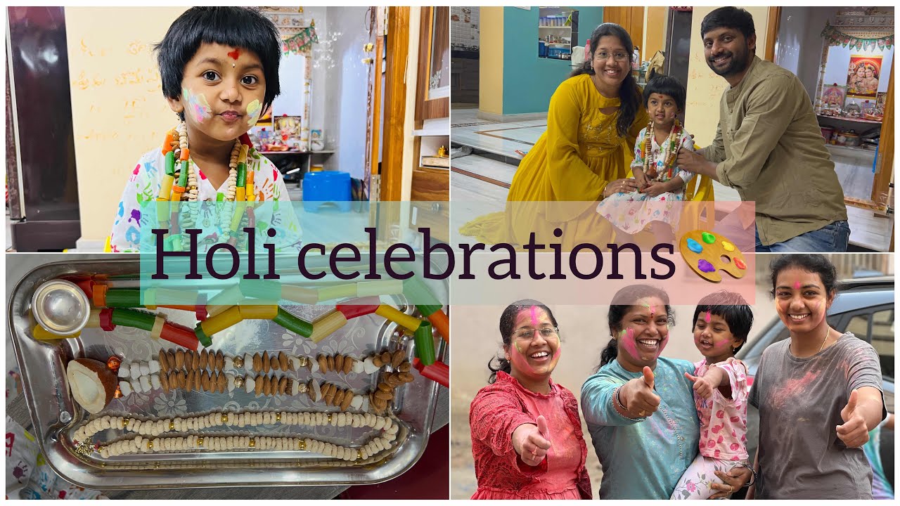 Holi celebrations|organic colors|Shivanika world|pichkari|🎨 - YouTube
