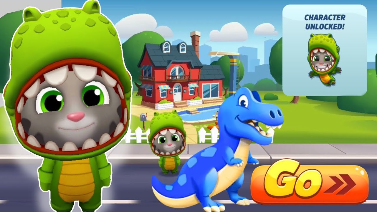 Talking Tom Gold Run New Update 2024 Dino World Event Unlocked Dino Tom ...