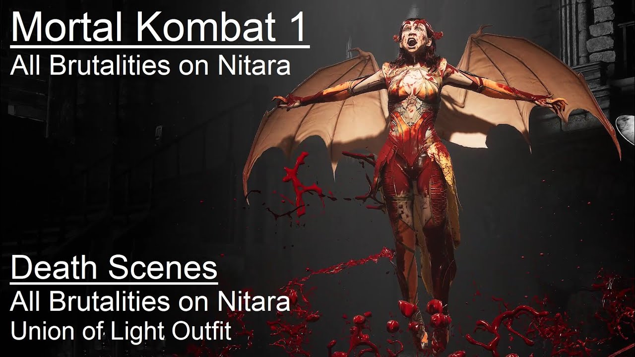 Mortal Kombat 1 - Nitara - Death Scenes - All 164 Brutalities on Nitara ...