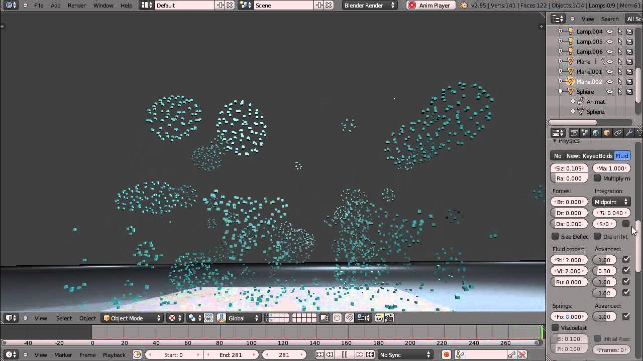 Blender 2.65 Tutorial - Fluid, Newton and Boid Particles - YouTube