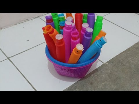 ASMR COLORFUL POP TUBES LIGHT 🌈😍 Come On Happy With POP IT, POP TUBES 🤩 ...