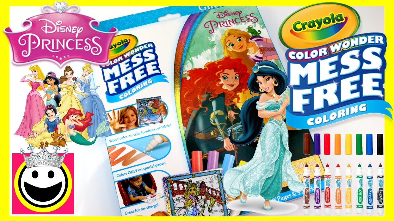 Crayola COLOR WONDER Glitter | Disney Princess | Demo & Review ...