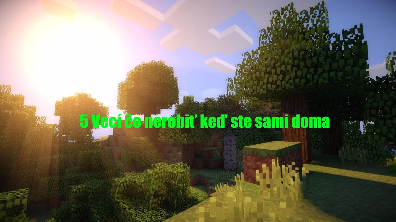 Minecraft - 5 Vecí čo nerobiť keď ste sami doma - YouTube