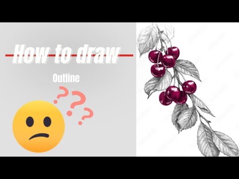 How to draw Outline |cheery drawing | By Artist Priyanka Yadav - YouTube