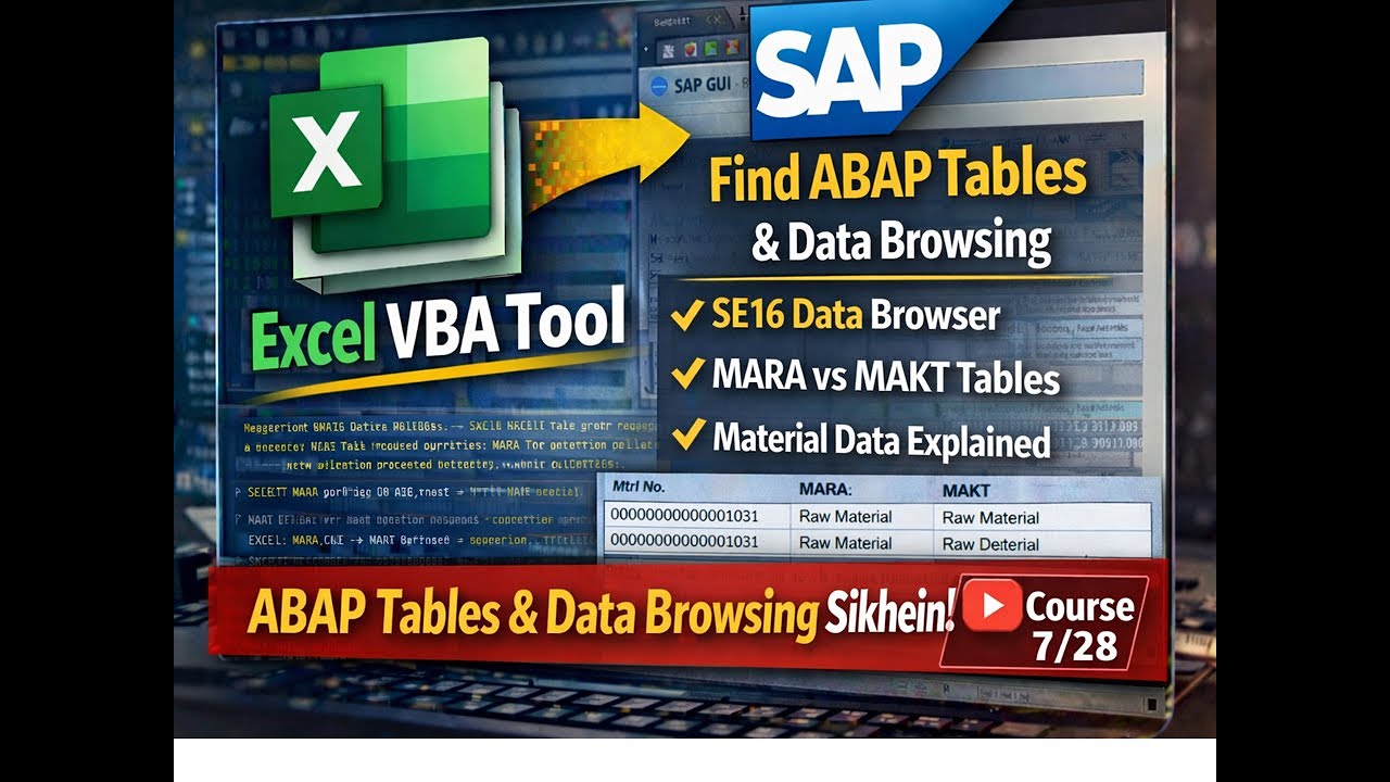 VBA SAP Automation | Find ABAP Tables, SE16 Data Browser & MARA vs MAKT ...