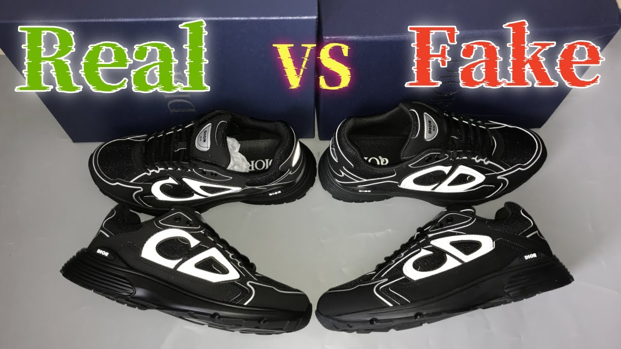 Real VS Fake Dior B30 Trainer Black Sneakers Review from Supkicks - YouTube