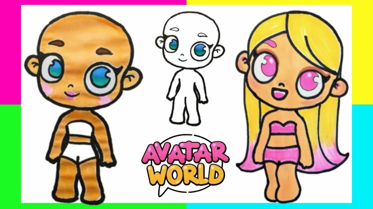 How to Draw Avatar World character,Drawing Avatar world Body - YouTube