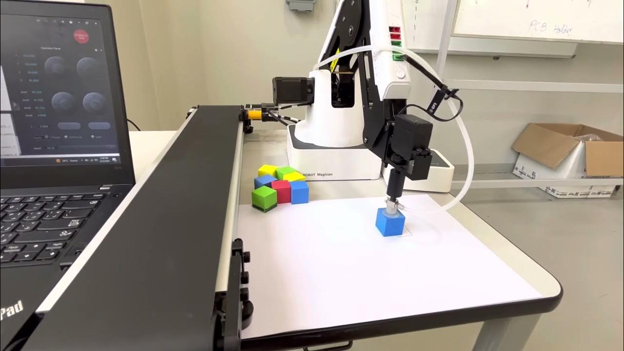 Robot Dobot Control With Blockly Program Pick And Place Youtube