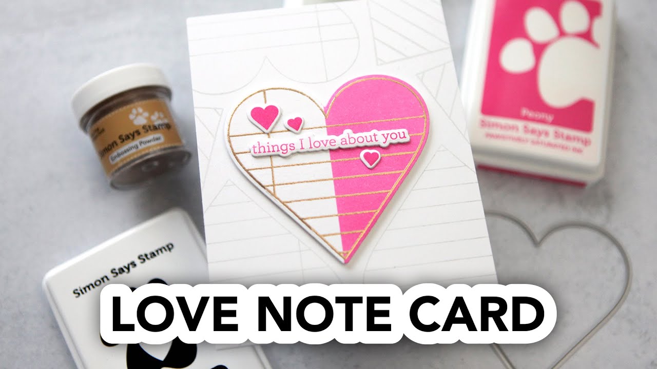 Create a note of love with this fun stamp set from CZ Design - YouTube