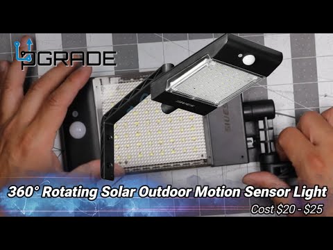 360° Rotating Solar Outdoor Motion Sensor Light - YouTube