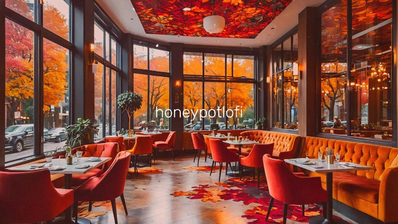 "in a cozy autumn cafe, finding peace as the world changes colors" ~ lo ...