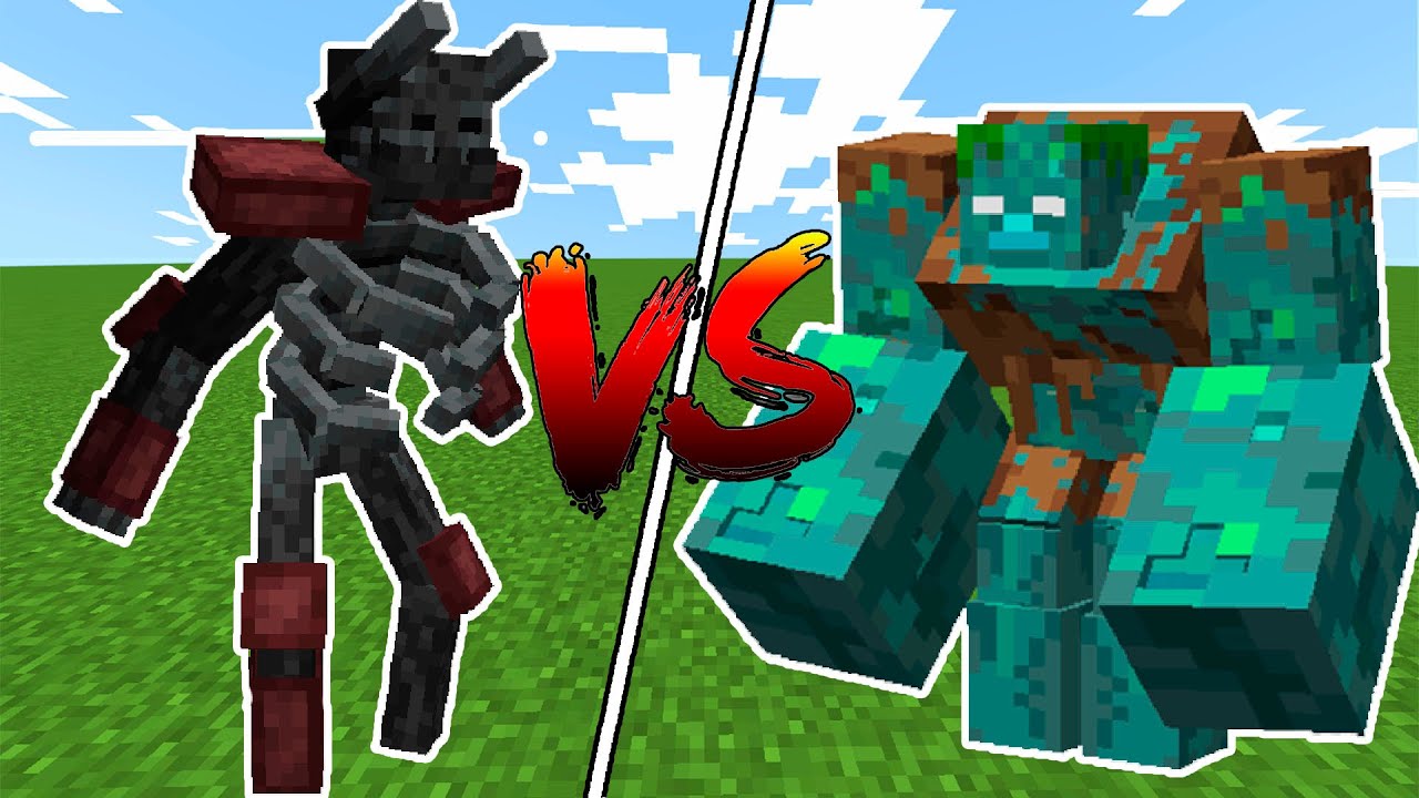 WITHER SKELETON vs DROWNED all age Minecraft - YouTube