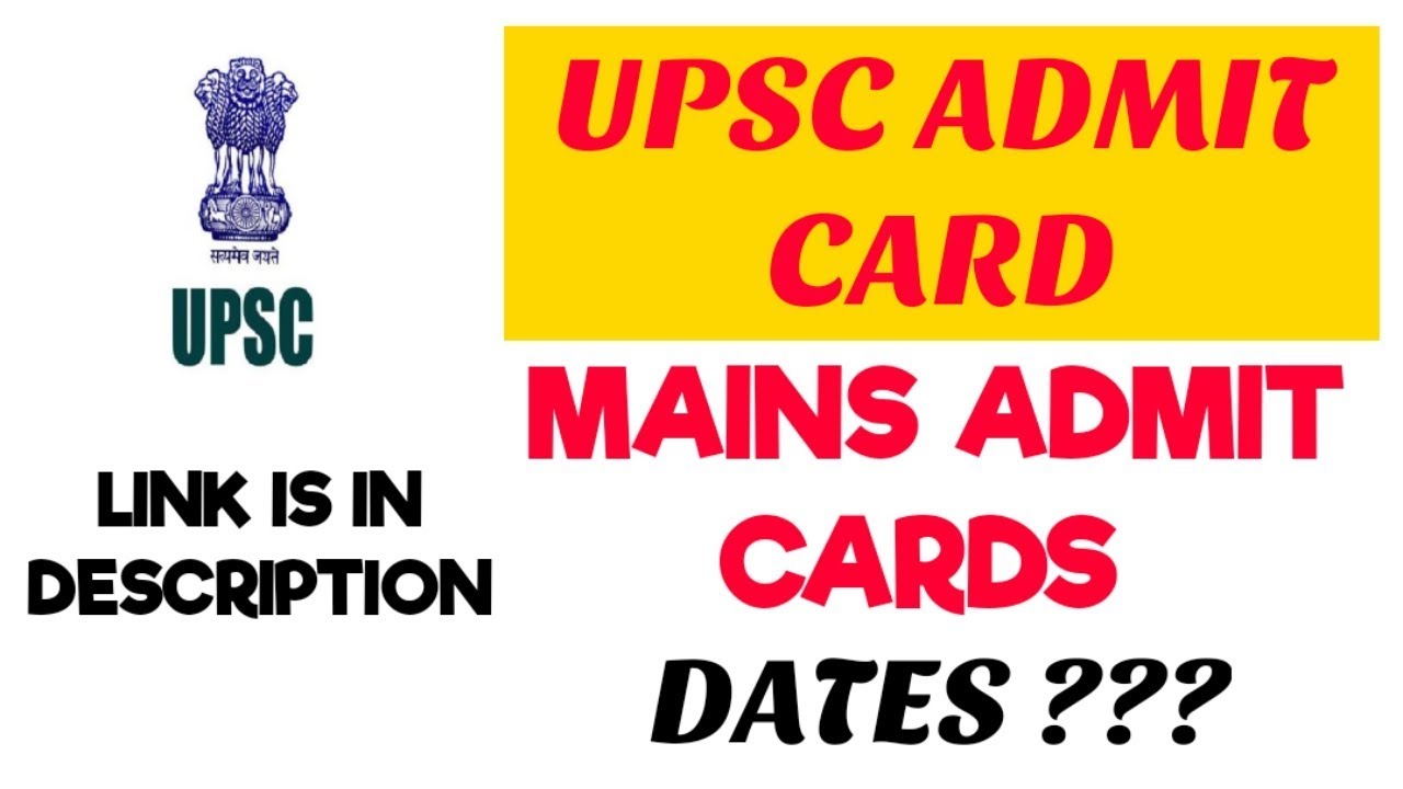 UPSC Civil Services IAS Mains Admit Card 2019 - YouTube