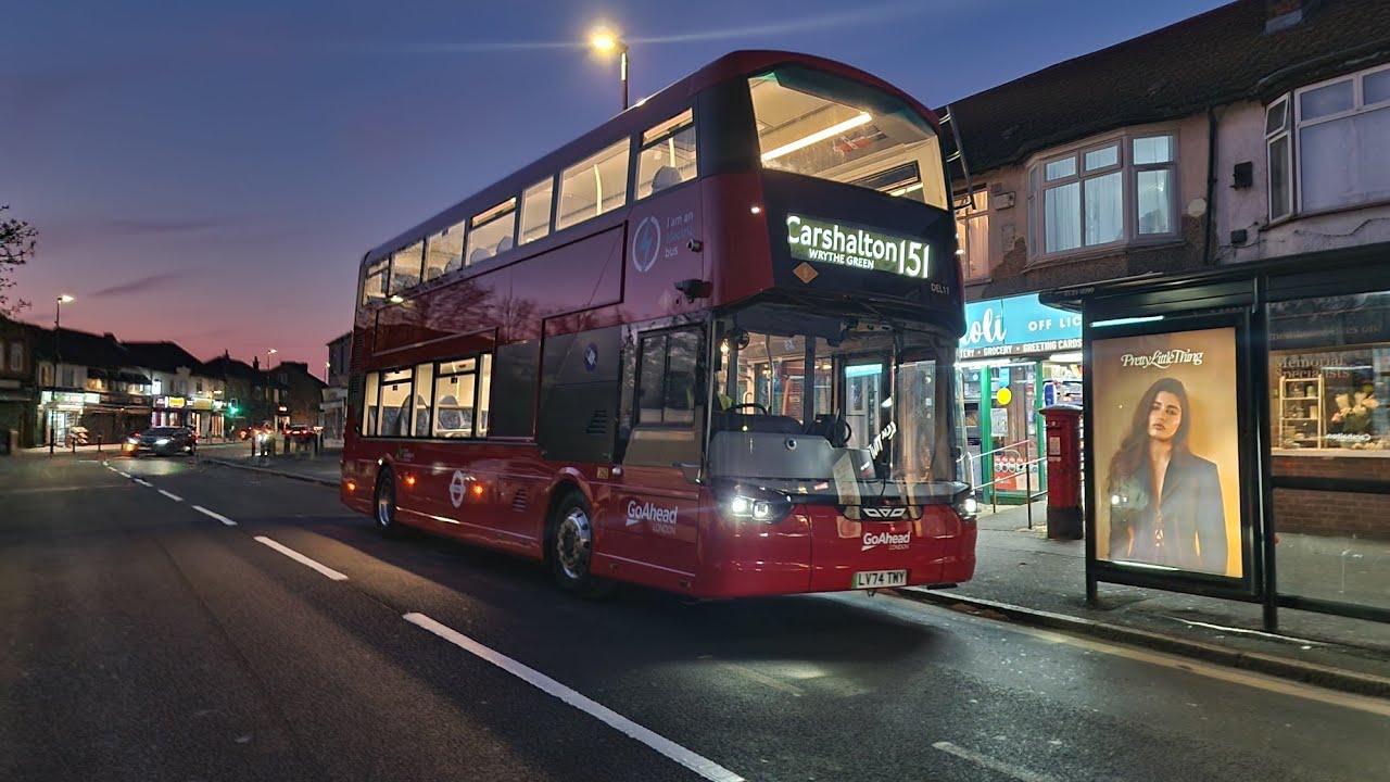 Brand new Wright StreetDeck Electroliner On Route 151 DEL11 - YouTube