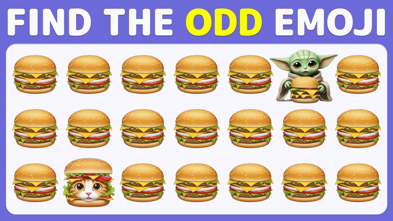 Find the ODD One Out | Food Edition Emoji Quiz 🍔🍟🍕 | Easy, Medium, Hard ...