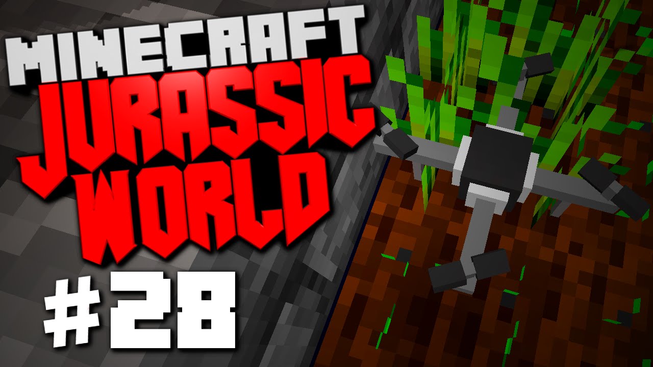Jurassic World | Minecraft Rexxit Modpack #28 "Farming Drones, Portal ...