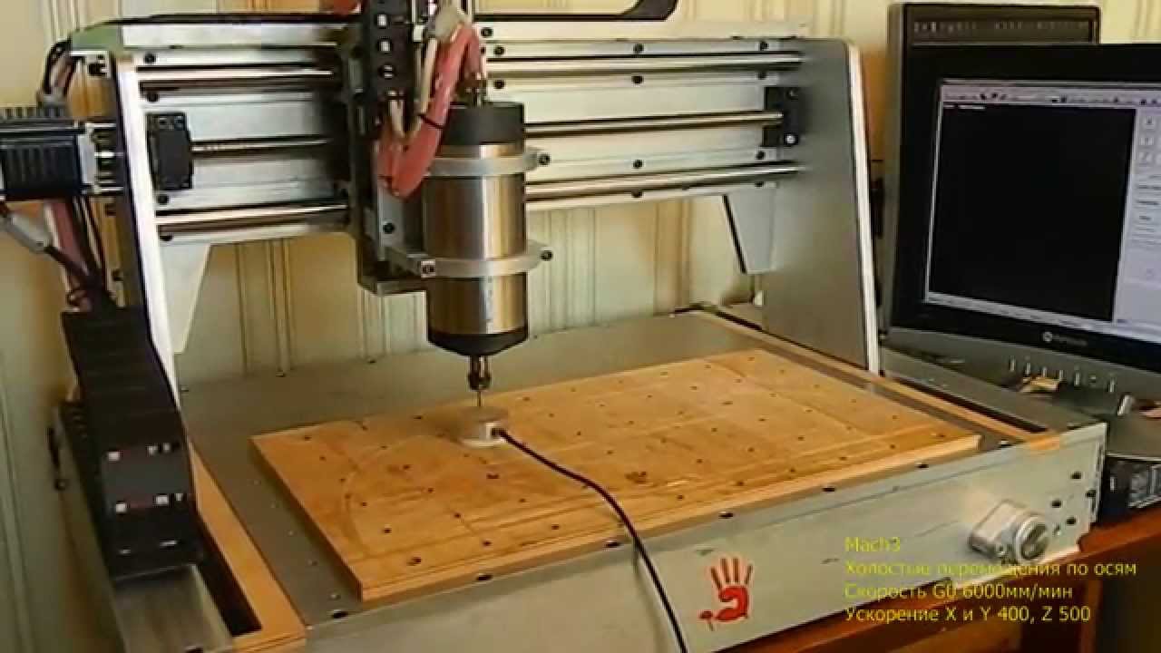 Test home cnc mill machine Mach3 - YouTube
