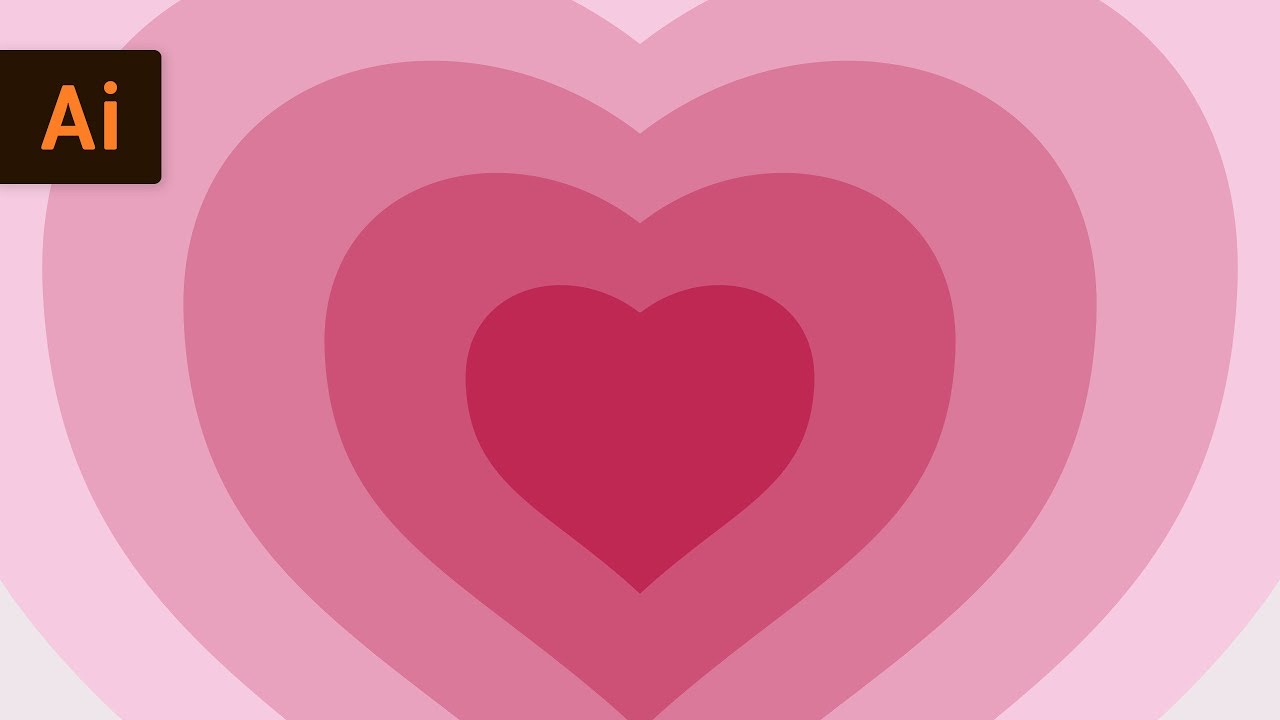 How to Make a Heart Poster inspired by Aaron Draplin | Illustrator ...