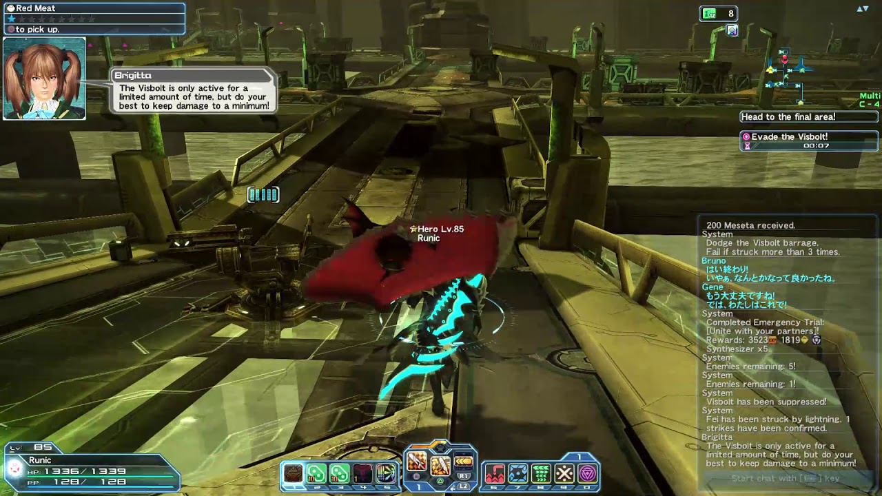 Phantasy Star Online 2 (PSO2) Gamplay- Sub Tunnels (SH)- Lv.85 Hero ...