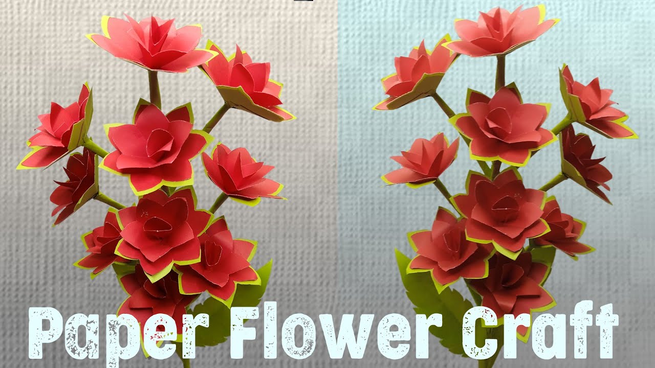 Paper Flower bouquet | Paper Flower | Flower Origami | Kagojer Ful ...