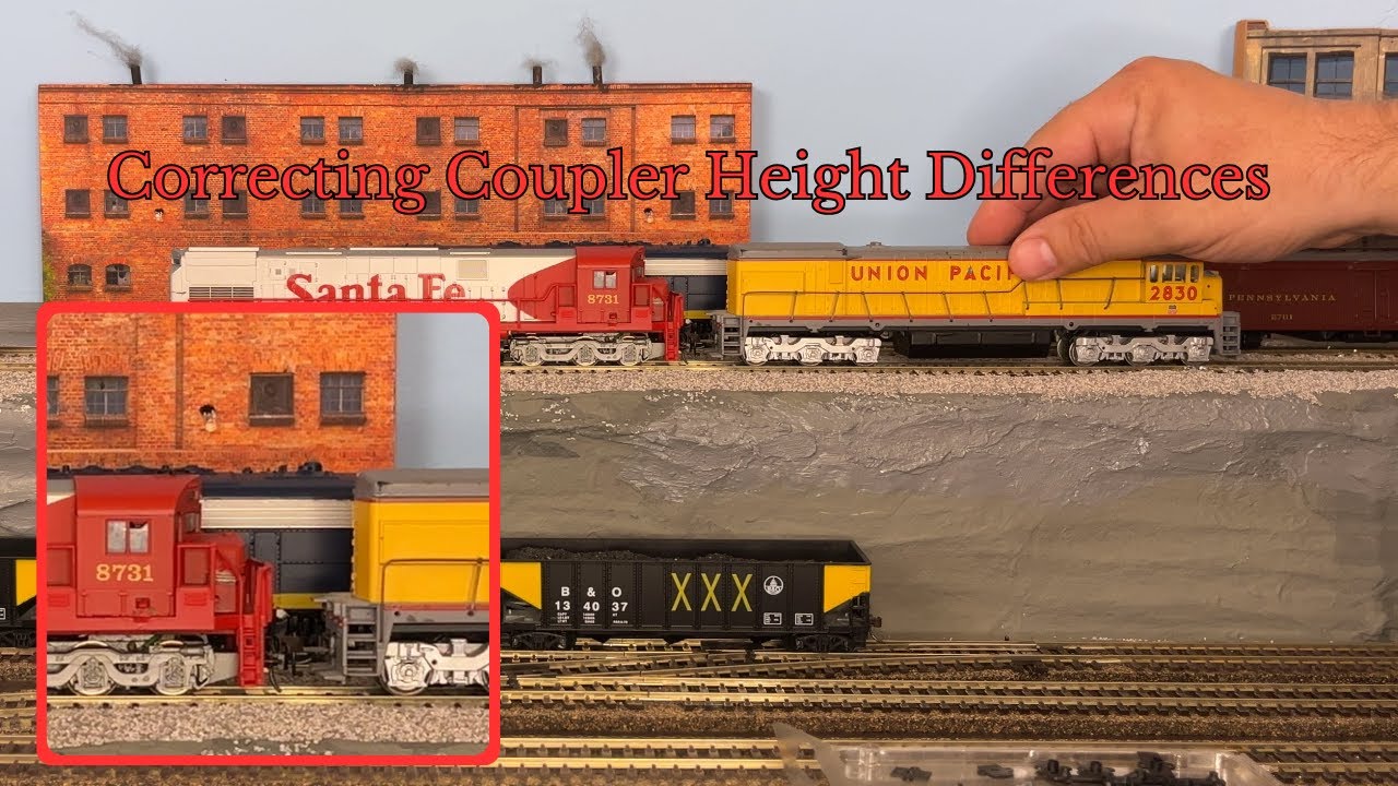 Correcting Coupler Height Differences (HO Trains) - YouTube