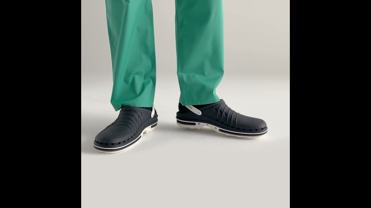 WOCK: Clog theatre clogs with strap - YouTube