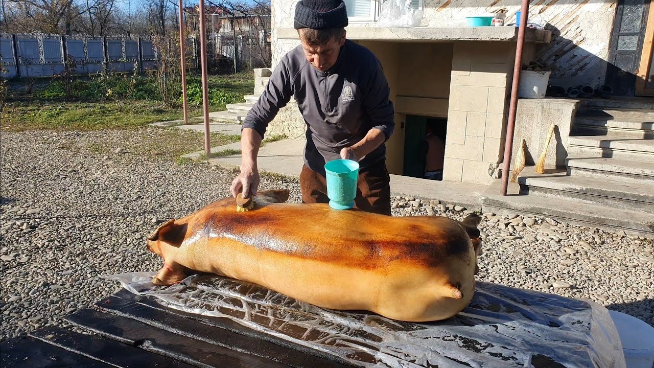 ‼️AM TĂIAT UN PORC PT BAIATUL CARE MĂ AJUTĂ IN GOSPODARIE‼️ - YouTube