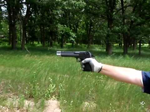 Desert Eagle .50AE with Compensator one handed - YouTube