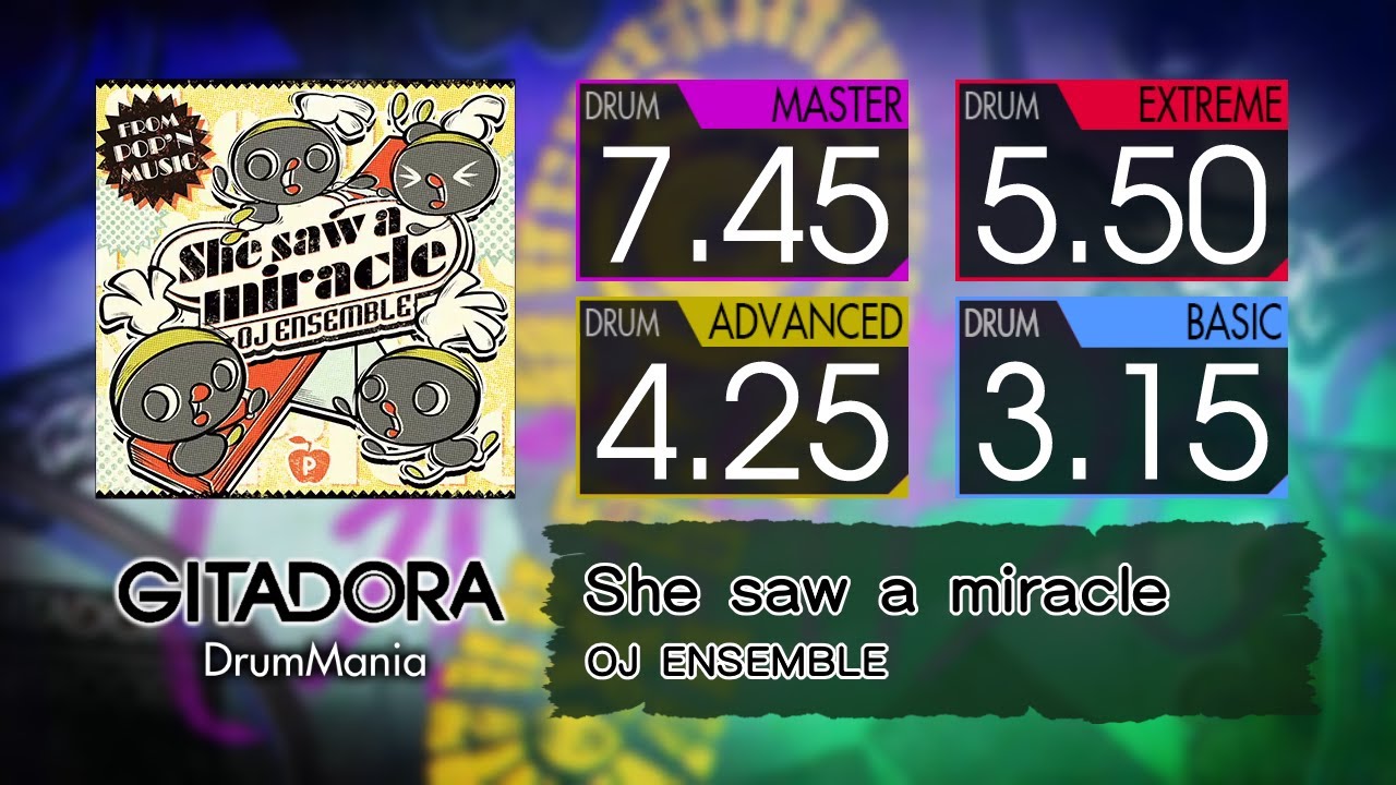 【GITADORA コナステ】 She saw a miracle (MASTER ~ BASIC) Drum - YouTube
