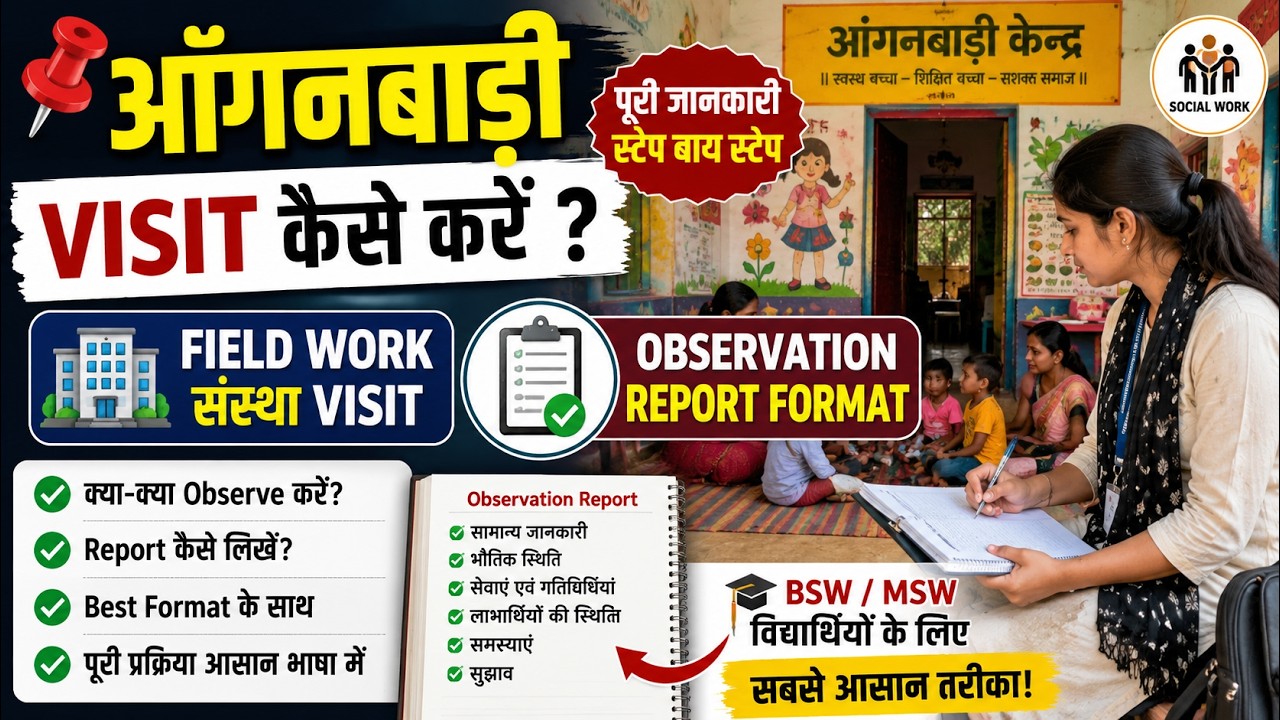 आंगनबाड़ी visit I Field Work संस्था Visit I Observation Report # ...