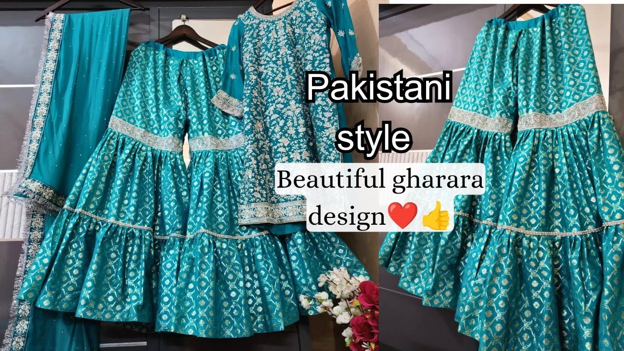 Gharara🔥 cutting and stitching/gharara design/Pakistani wedding dress ...