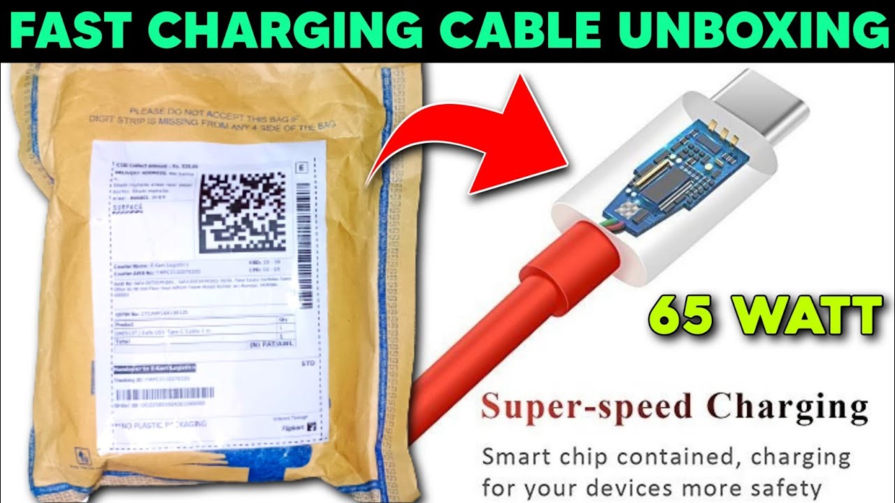 Fast Charging Data Cable Compatible for All Device and Adapter Unboxing ...