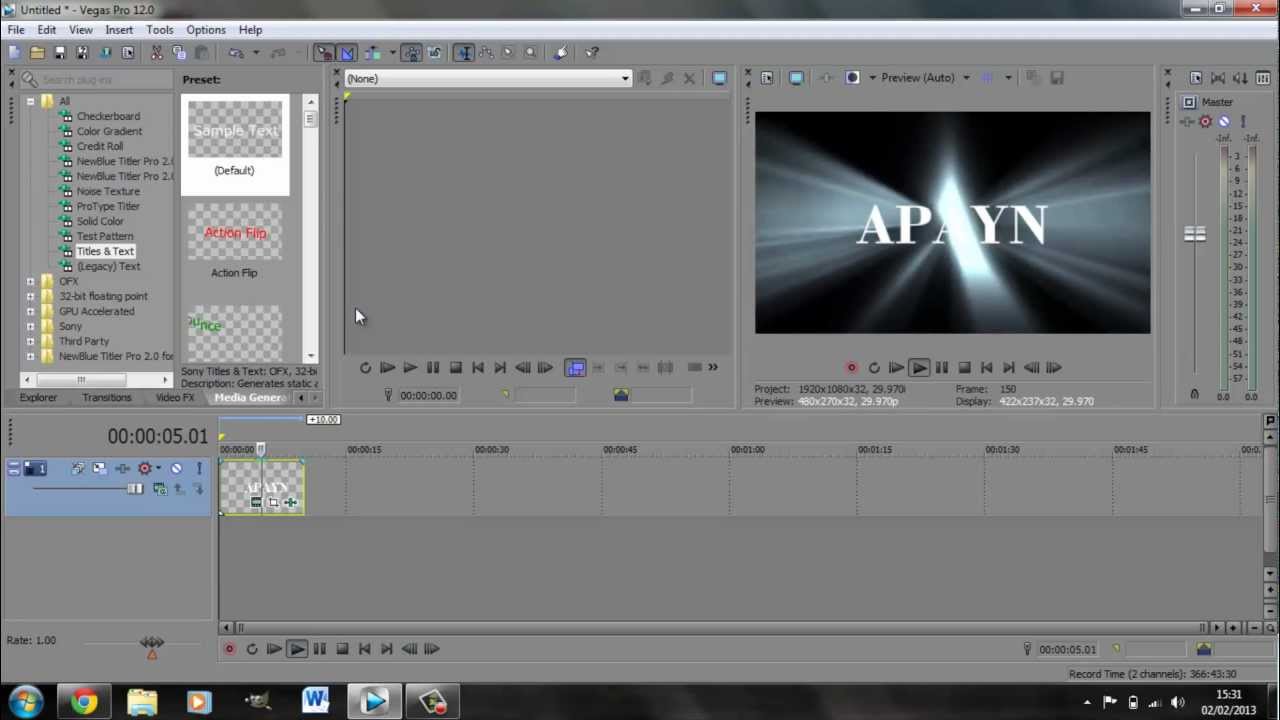 How To Do The Ray Effect In Sony Vegas - YouTube