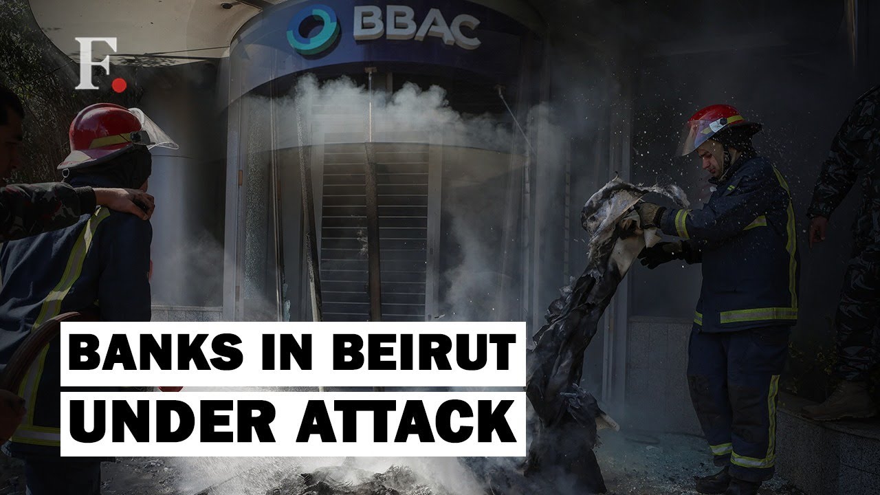 Outraged Lebanese Depositors Turn Violent, Torch Bank - YouTube