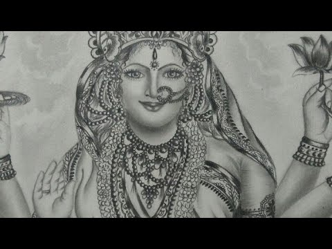 maa Durga /how to draw outline free hand /how to shade technique ...