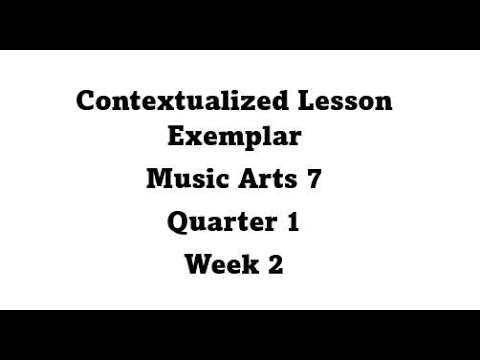 Contextualized Lesson Exemplar Quarter 1 Week 2 - YouTube