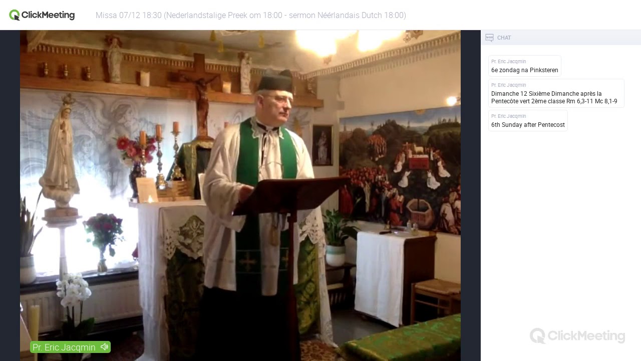 20 - 6e Zondag na Pinksteren - Preek - YouTube