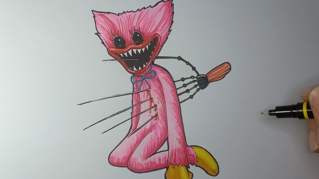 How To Draw kissy Missy In Poppy Playtime Chapter 3 - YouTube