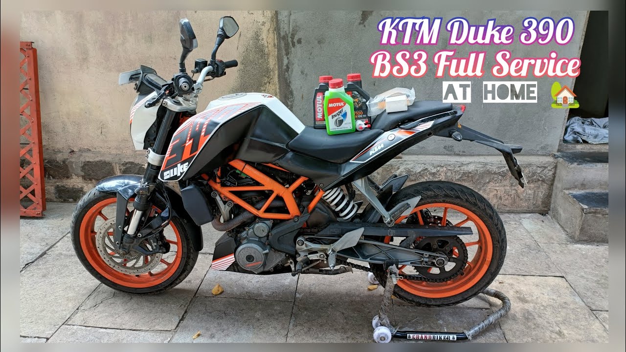 KTM Duke 390 BS3 || Full Service || Home | 🏡 - YouTube