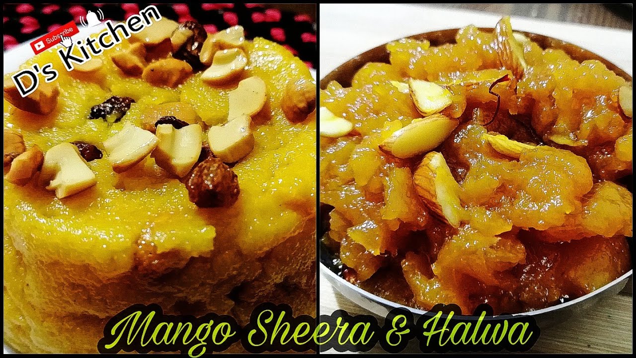 TWO EASY RECIPES using MANGO PULP |Mango Halwa & Mango Sheera | Mango ...