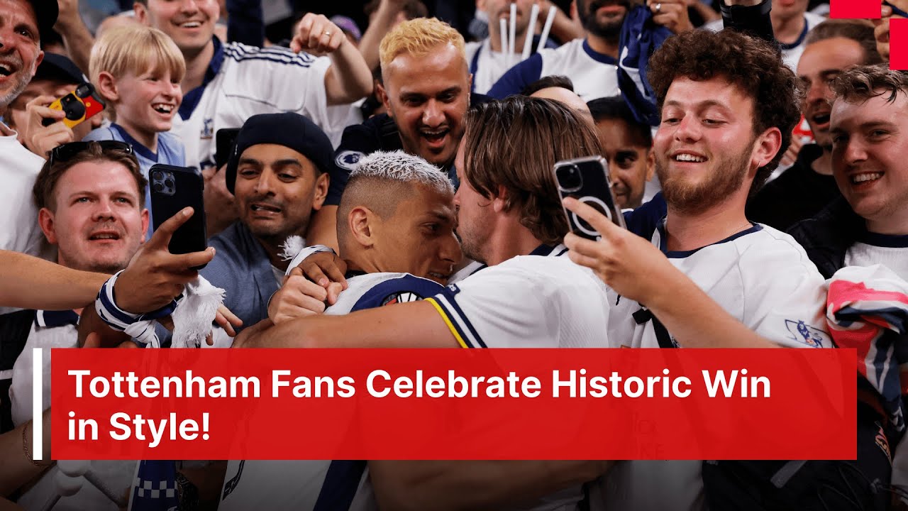 Europa League Final -Tottenham Fans Cheer and Celebration During and ...
