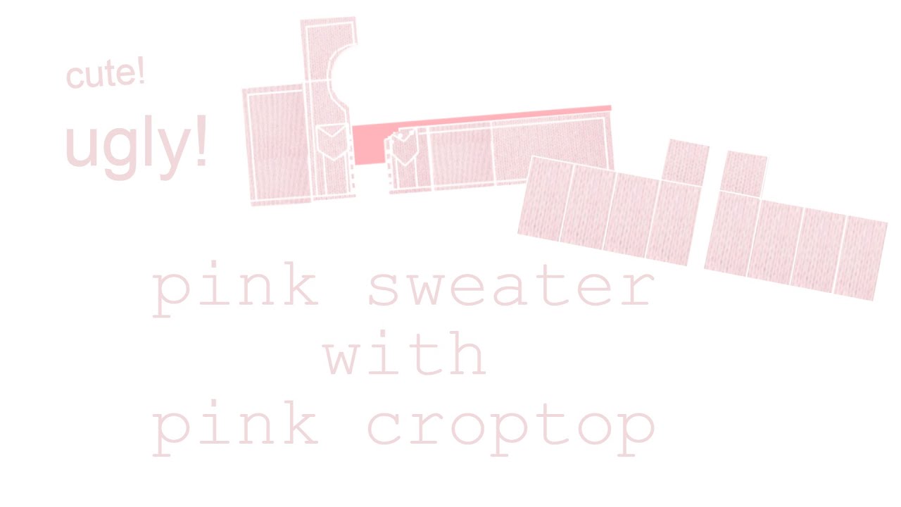 ROBLOX | pink sweater with pink crop top | pixlr - YouTube